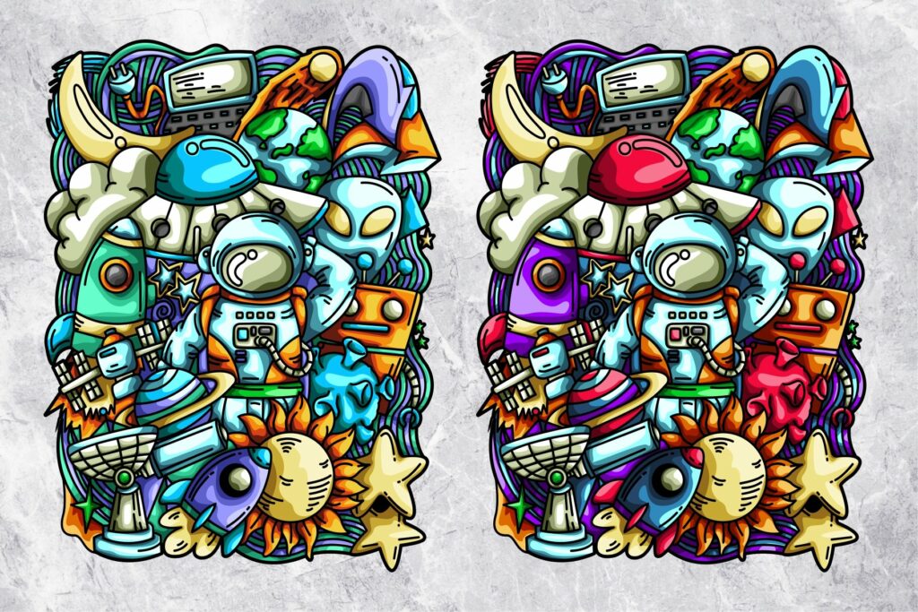 Space Doodle Illustrations – MasterBundles