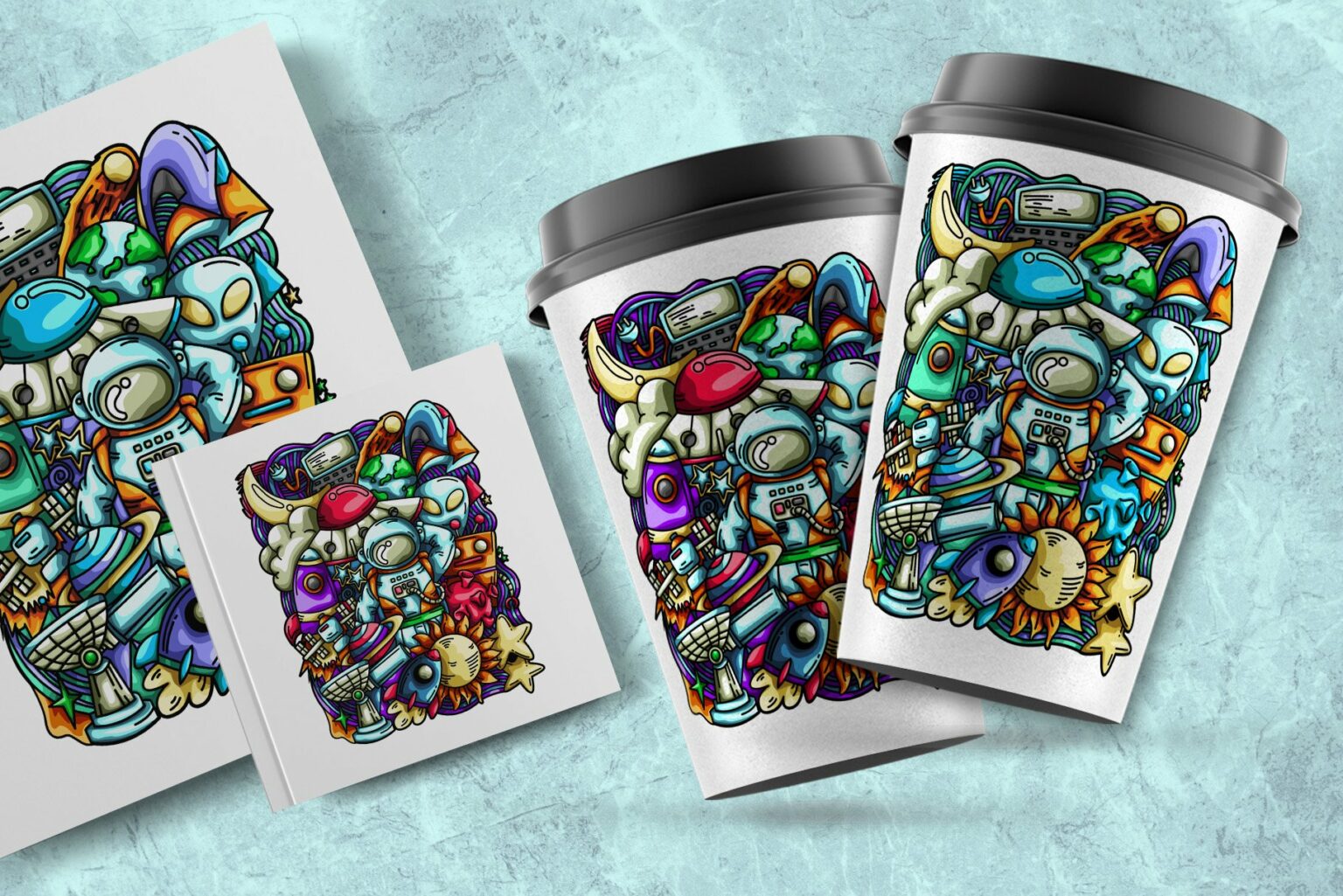 Space Doodle Illustrations – MasterBundles