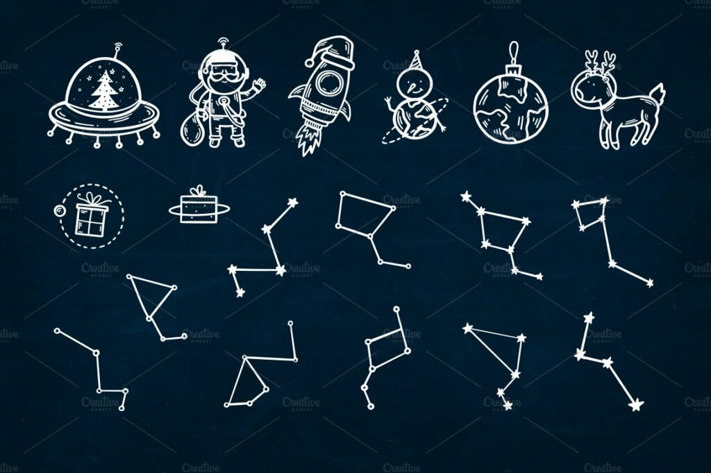 Space Theme Doodle Collection – MasterBundles