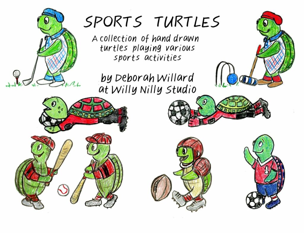Sports Turtles Hand Drawn – MasterBundles