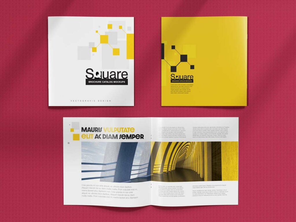 Square Brochure Mockup – MasterBundles