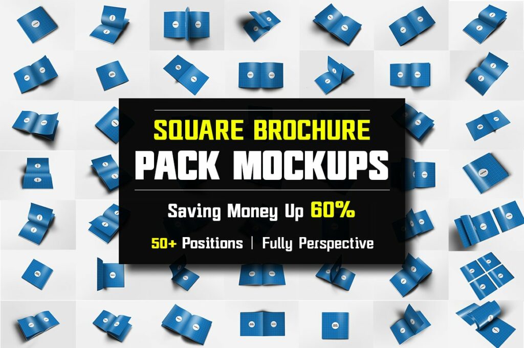 Square Brochure Mockups Pack Bundle – MasterBundles