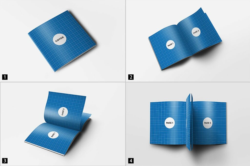 Square Brochure Mockups V.2 – MasterBundles