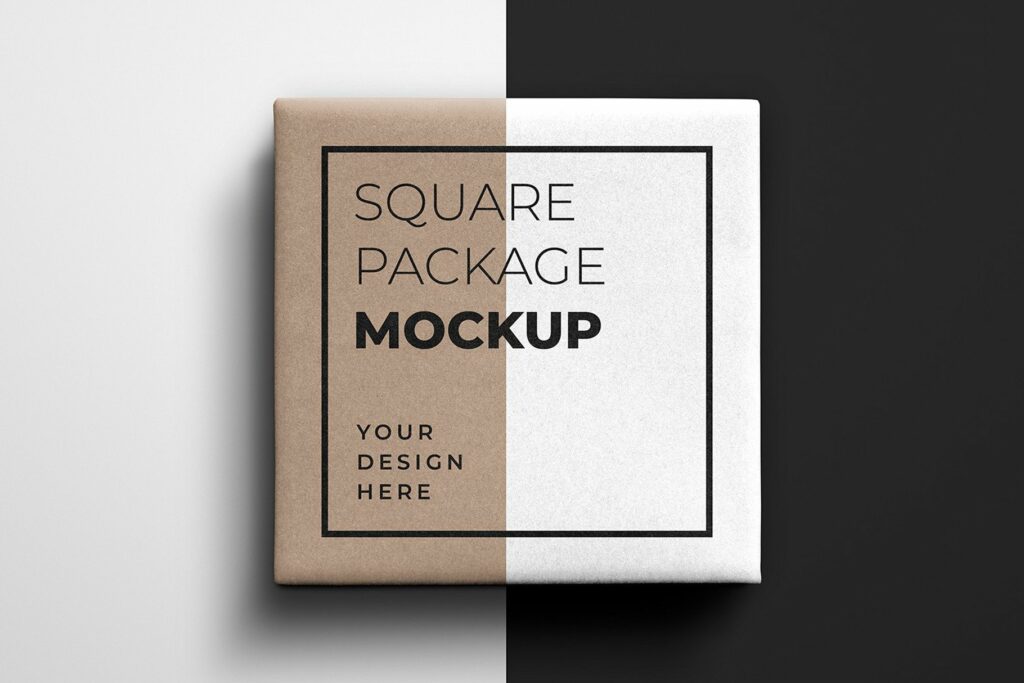 Square Gift Package Mockup – MasterBundles