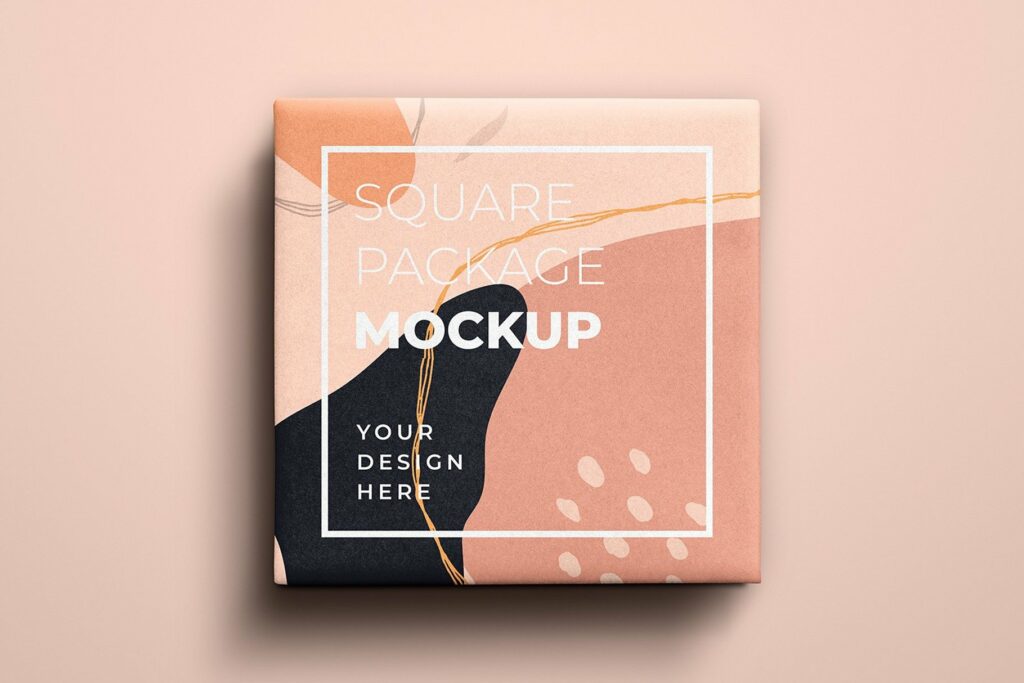 Square Gift Package Mockup – MasterBundles