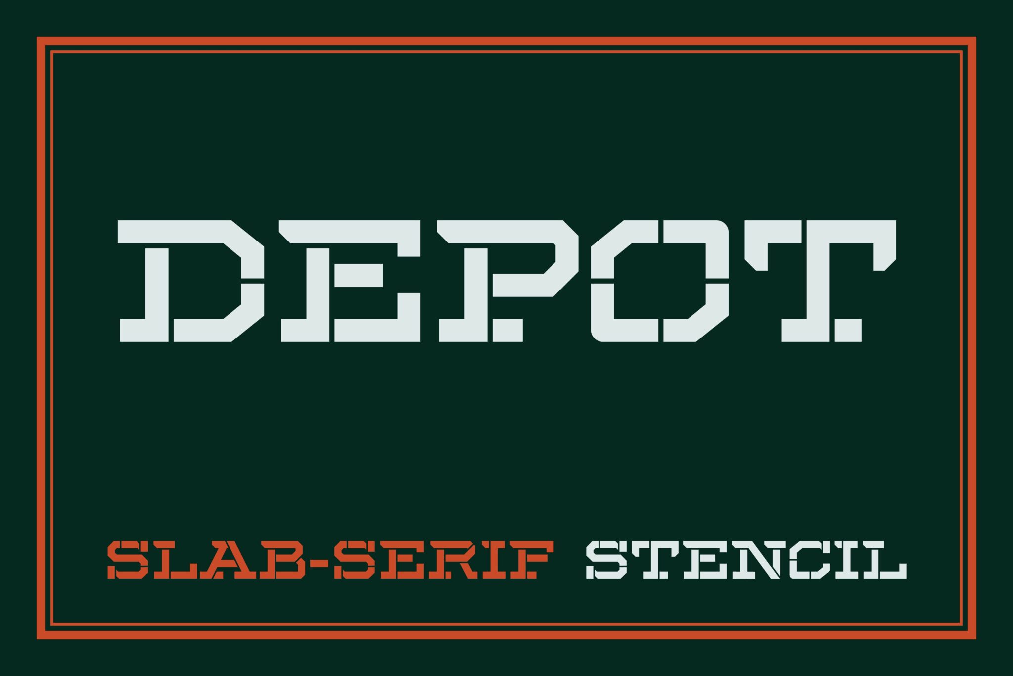 Depot Slab-Serif Stencil Font – MasterBundles