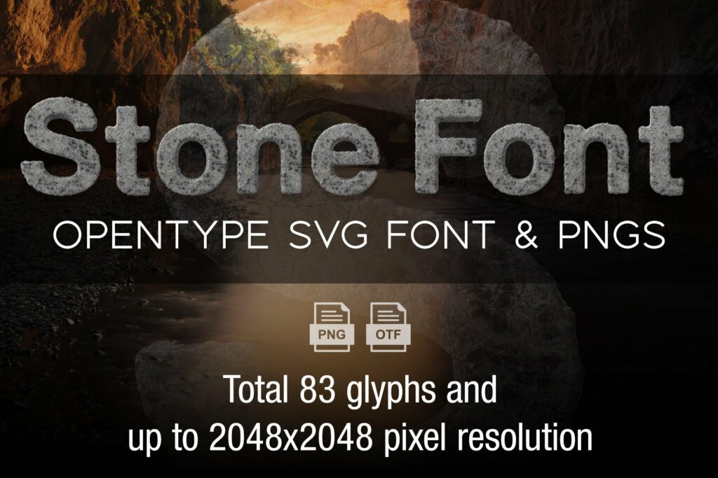 Stone - Color Bitmap Font – MasterBundles
