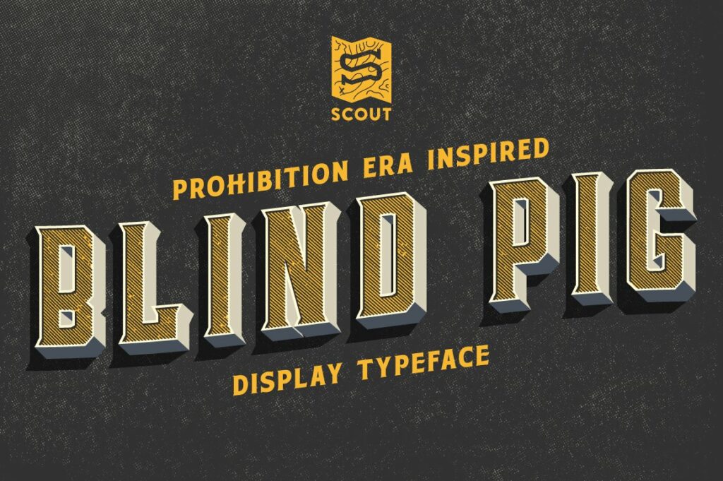 Blind Pig Display Font – MasterBundles