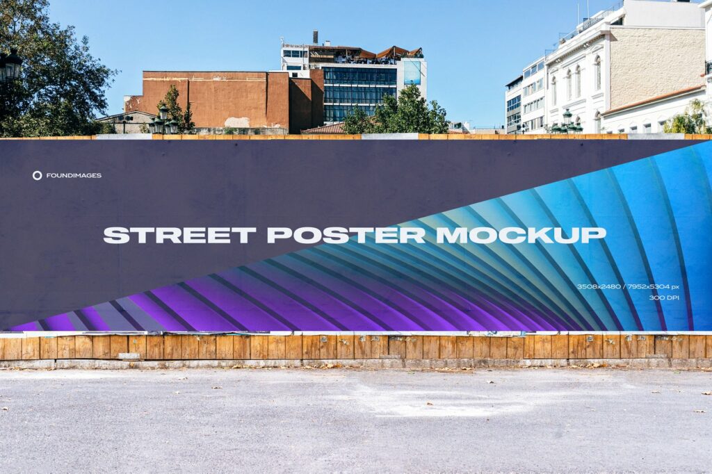 Urban Poster Mockup Street PSD – MasterBundles