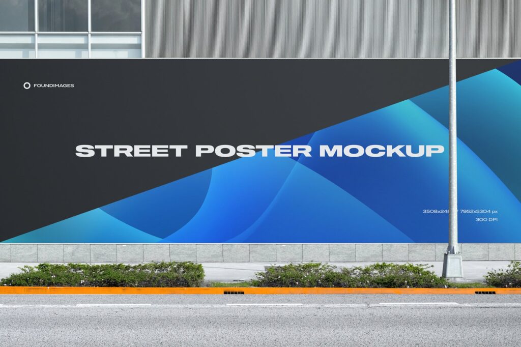 Urban Poster Mockup Street PSD – MasterBundles
