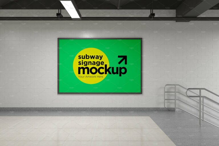 Subway Signage Billboard Mockup – MasterBundles