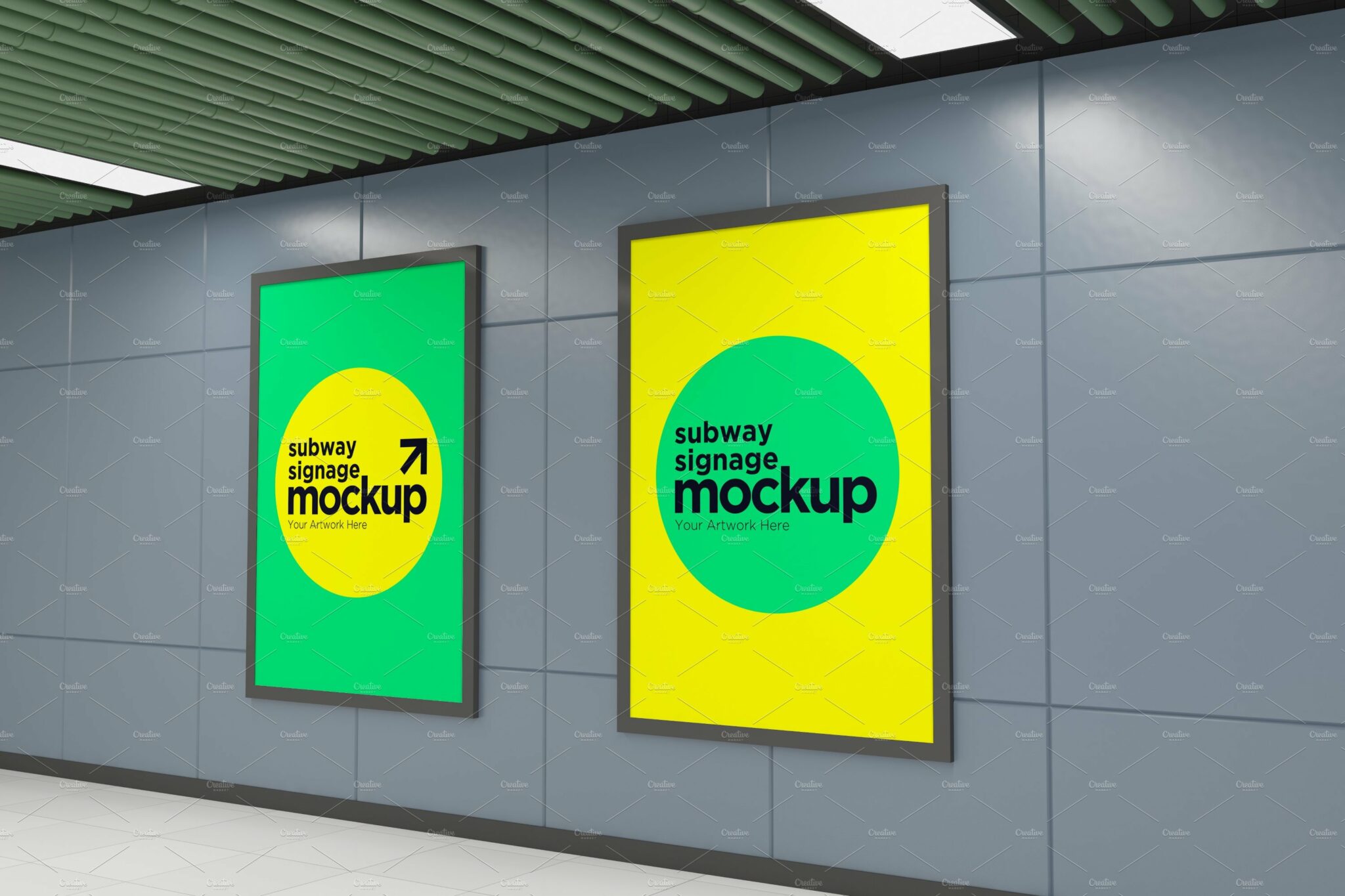 Subway Two Signage Mockup – MasterBundles