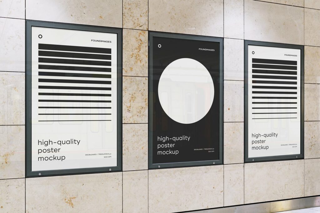 Subway Poster Mockup Bundle Metro – MasterBundles