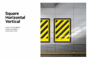 3x Subway poster mockup bundle – MasterBundles