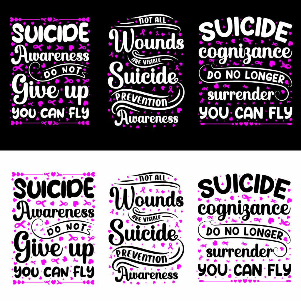 This is a Suicide awareness t-shirt design Bundle - MasterBundles