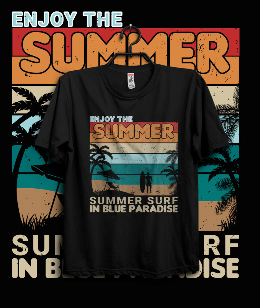 15 Summer Surf Sunrise California Beach T Shirt Design Bundle Masterbundles