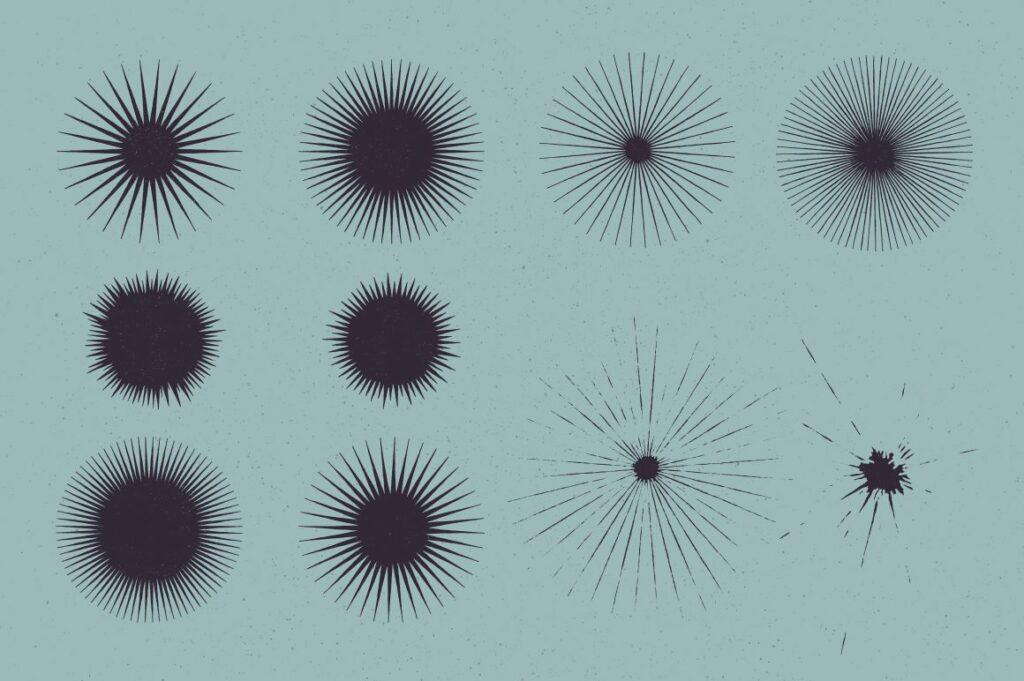 10 StarBurst - Hand Illustrated – MasterBundles