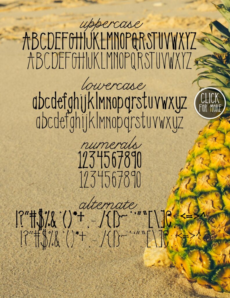 Sweet Pineapple Typeface – MasterBundles