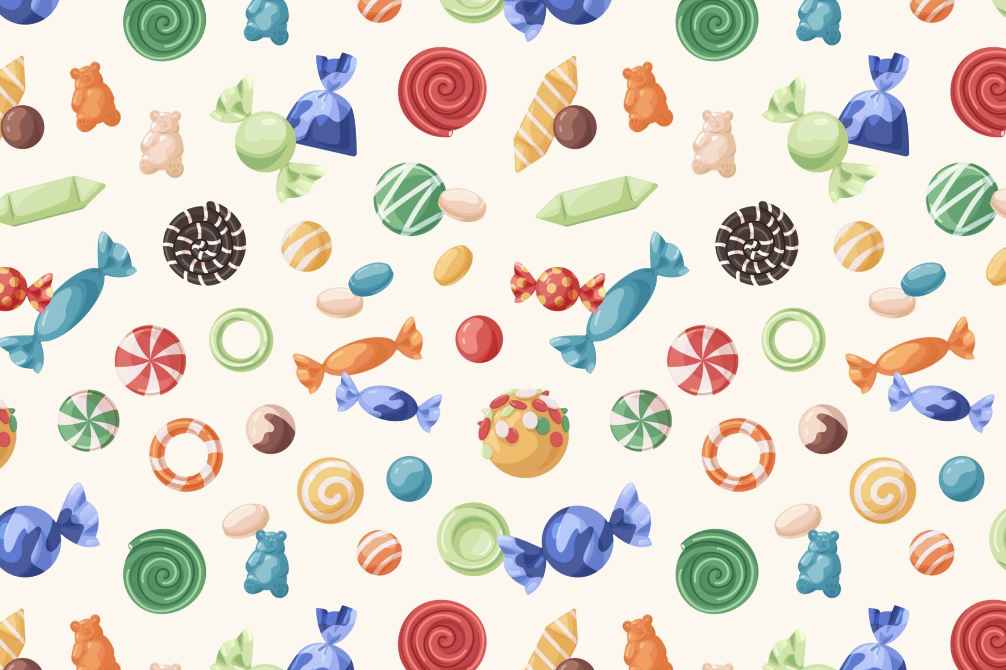 Sweets & candies seamless patterns – MasterBundles