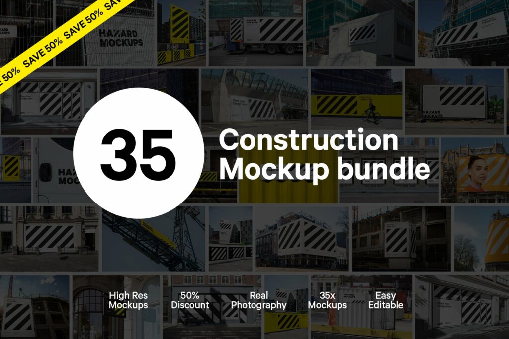 XL Construction Mockup Bundle – MasterBundles