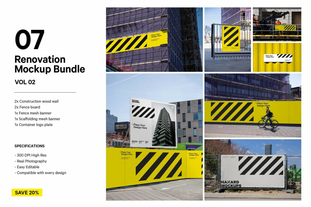 XL Construction Mockup Bundle – MasterBundles
