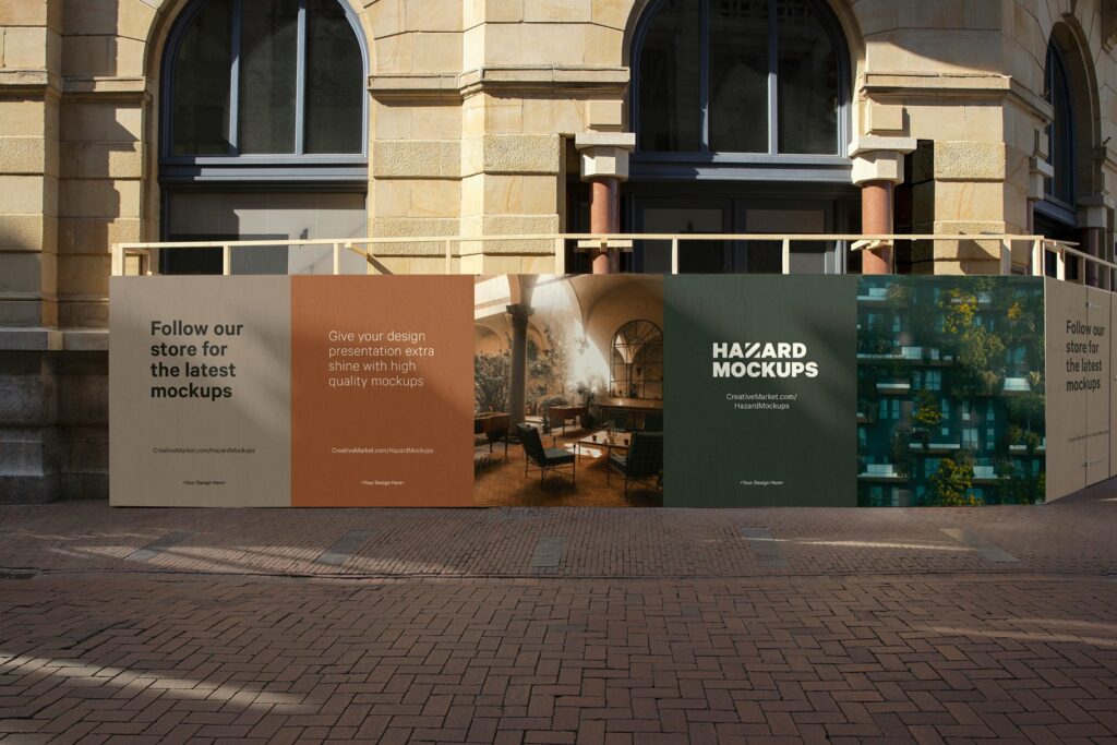 Construction Hoarding Board Mockup – MasterBundles
