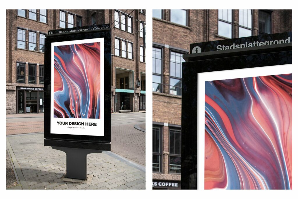 City Light Poster Display Mockup – MasterBundles