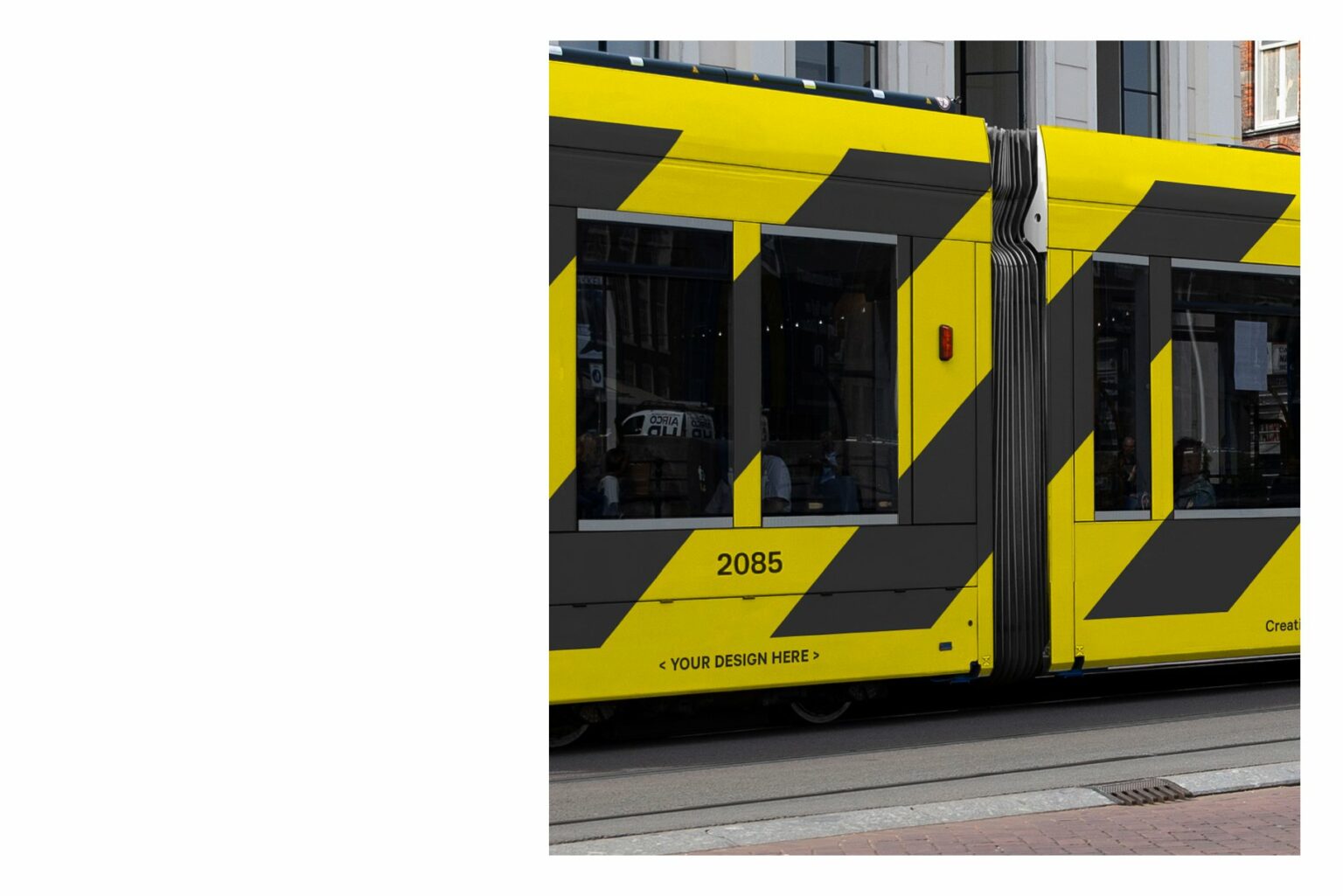 City Tram Wrap Mockup – MasterBundles