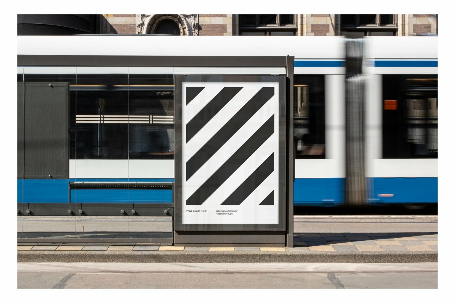 4x Bus Stop Poster Mockup Bundle – MasterBundles