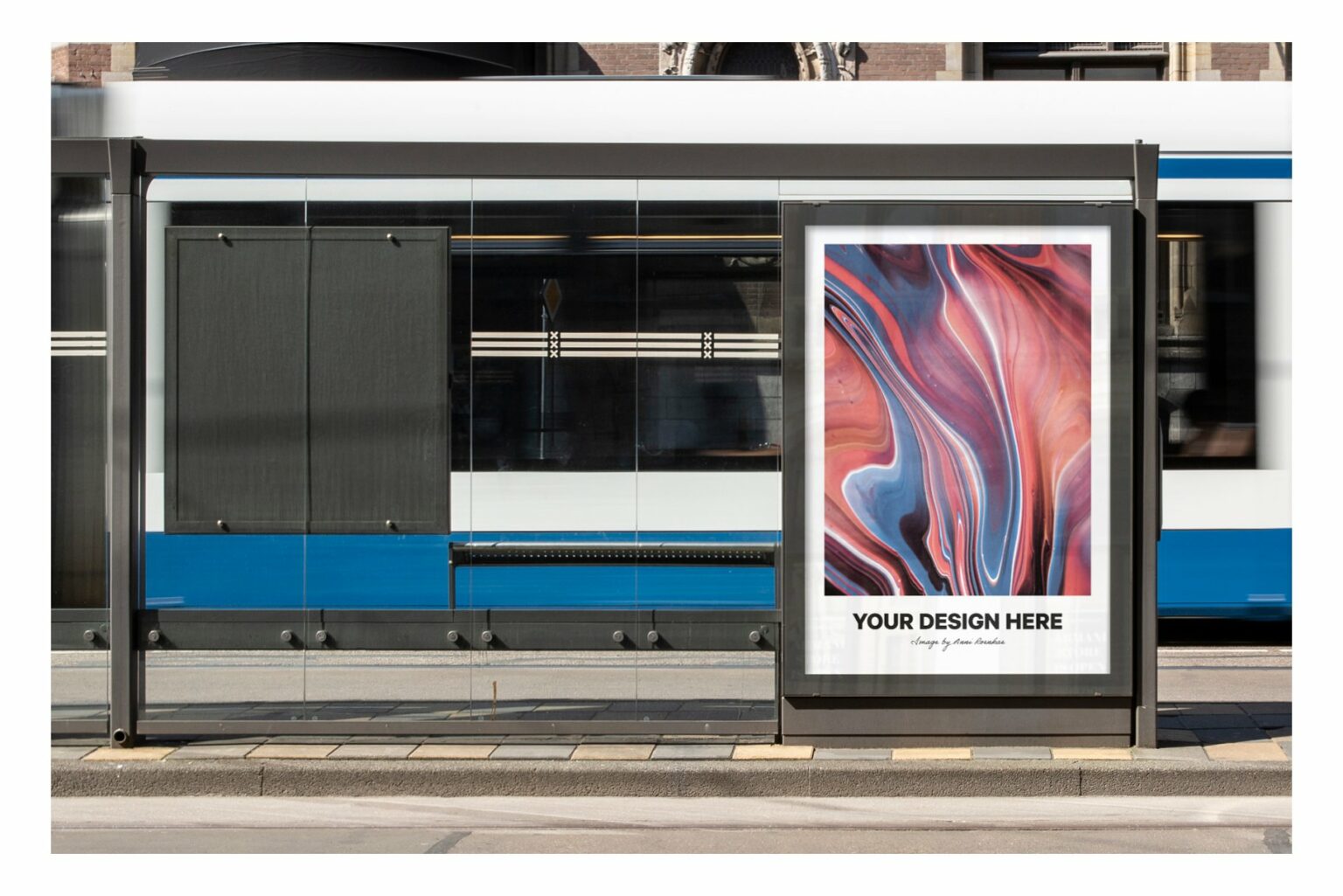 4x Bus Stop Poster Mockup Bundle – MasterBundles