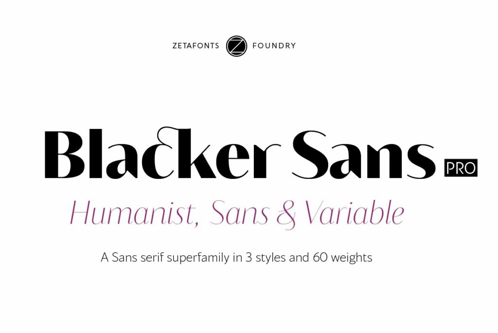 Blacker Sans - 60 + 3 variable fonts – MasterBundles