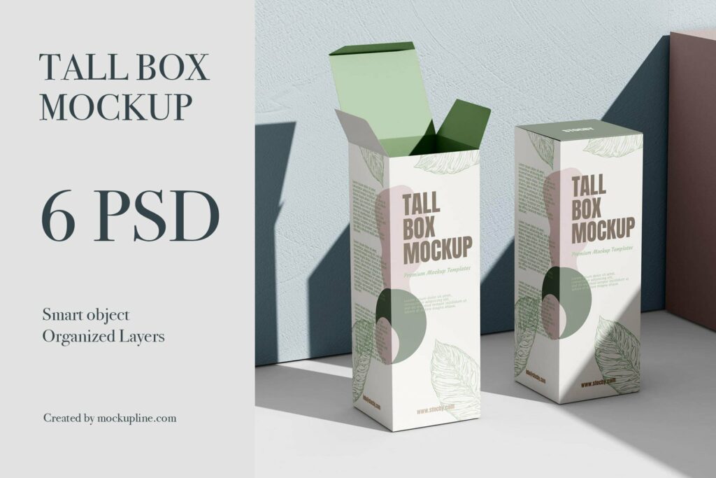 Tall Box Mockup Set – MasterBundles