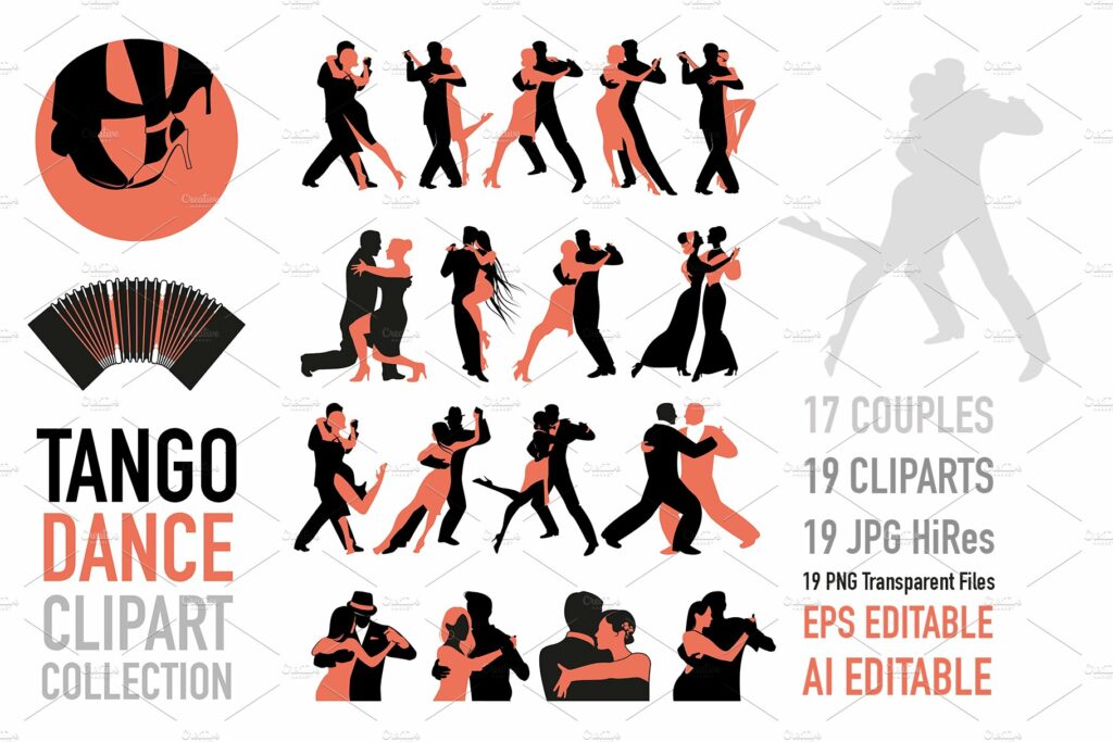TANGO DANCE CLIPART – MasterBundles