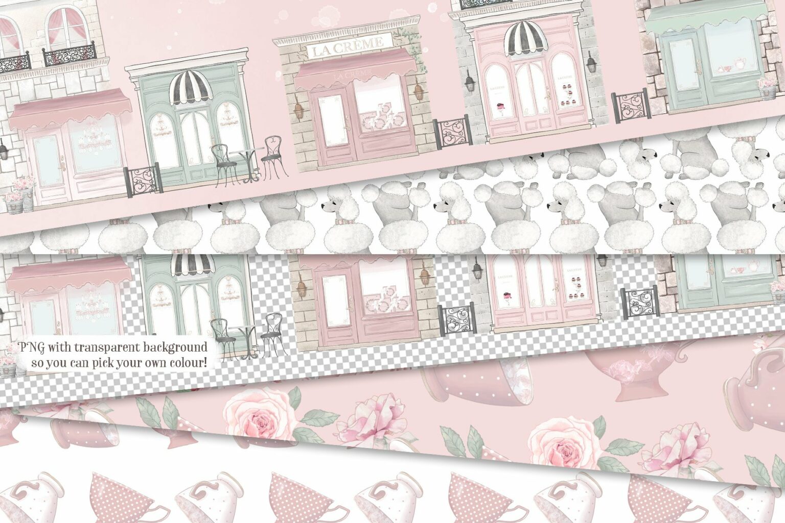 Tea & Patisserie Seamless Patterns – MasterBundles