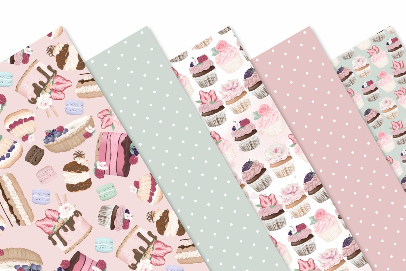 Tea & Patisserie Seamless Patterns – MasterBundles