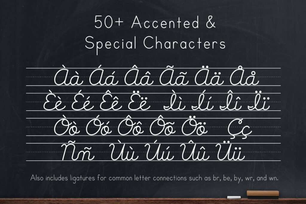 Teaching Cursive Letter Tracing Font – MasterBundles