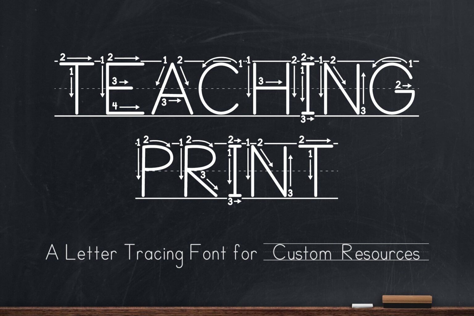 Teaching Print • Letter Tracing Font – MasterBundles