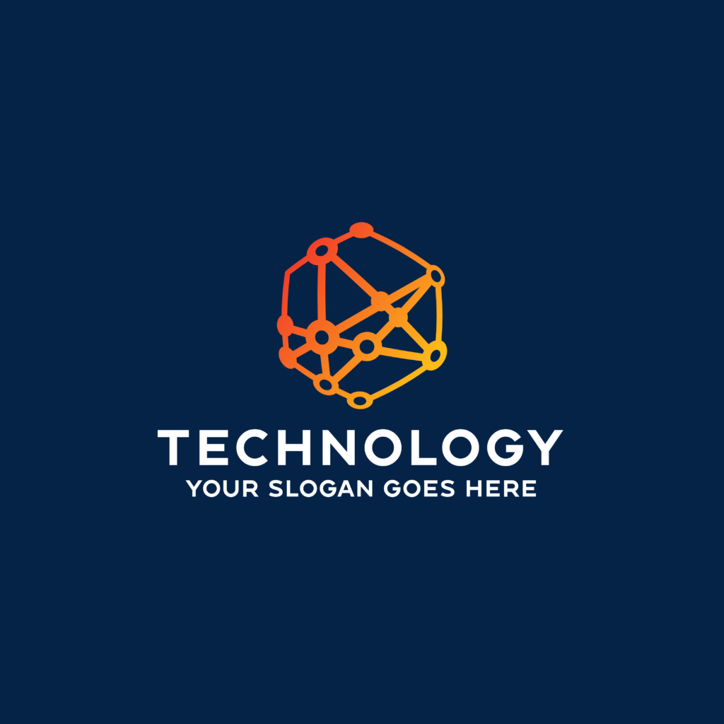 Futuristic Abstract Vector Technology Logo with Precision Gradients and ...