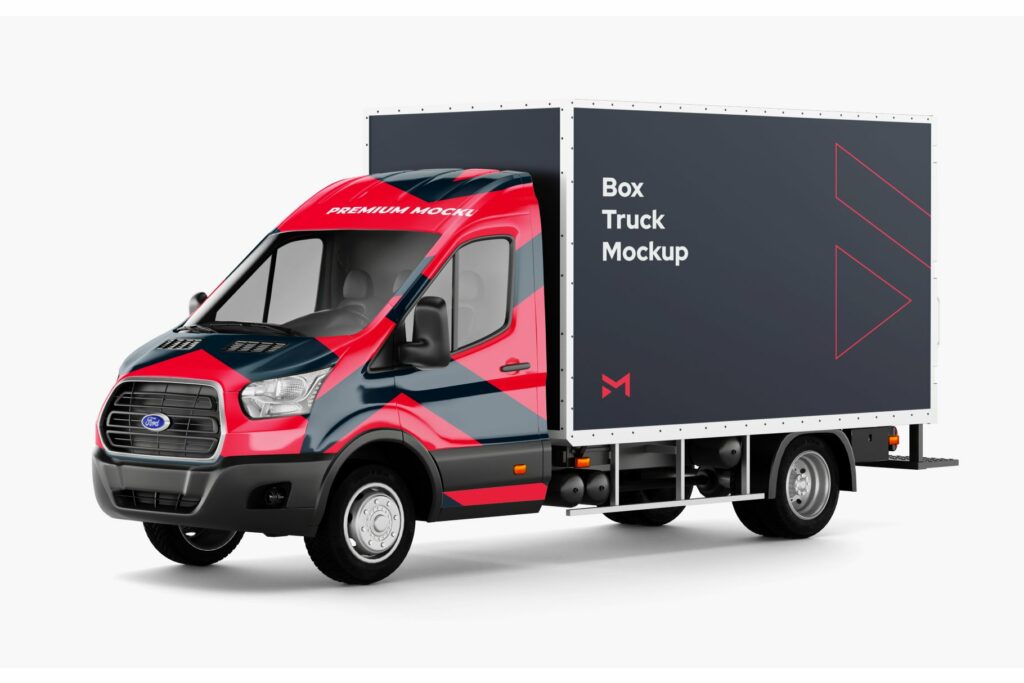 Ford Transit Box 2 Truck Mockup – MasterBundles