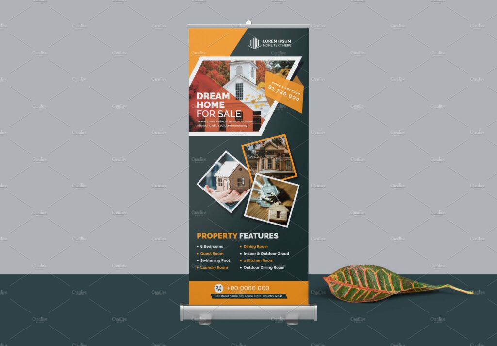 Real Estate Property Roll-up Banner – MasterBundles