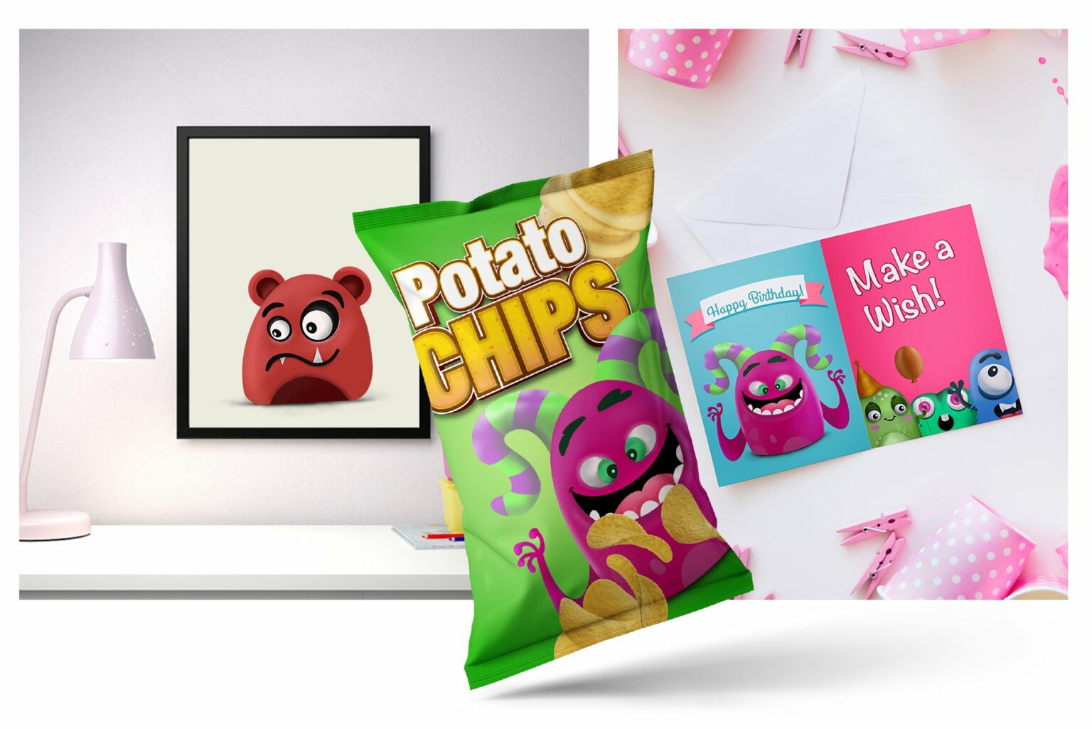 Cute Illustrations Monsters Pack – MasterBundles