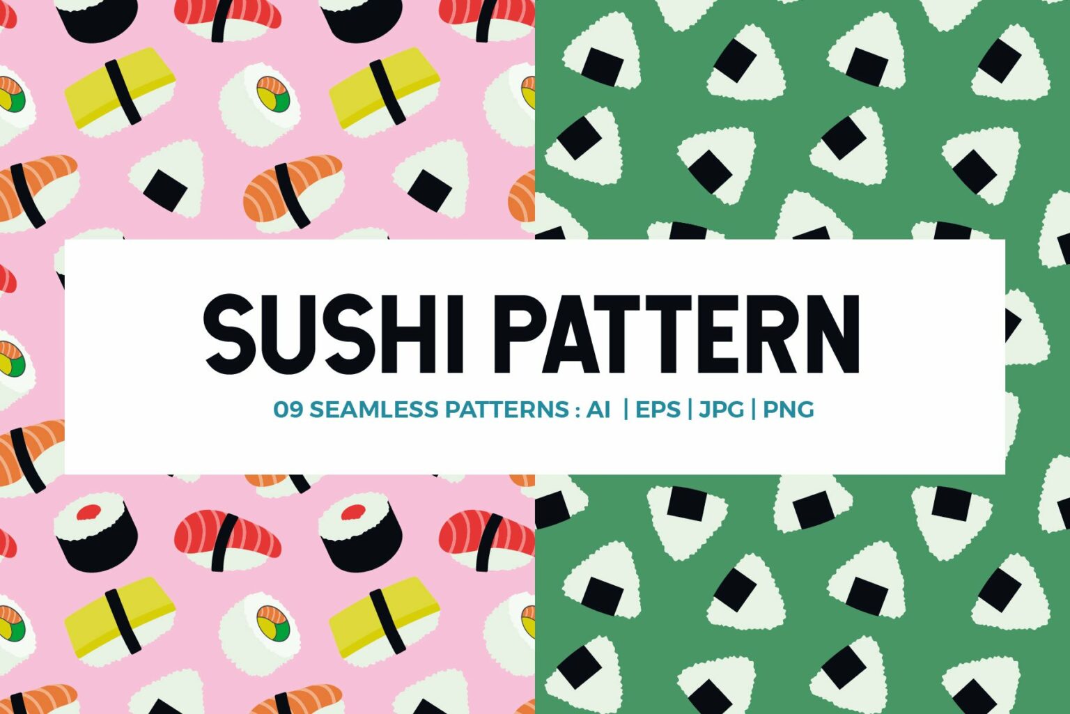 Sushi Seamless Pattern – MasterBundles