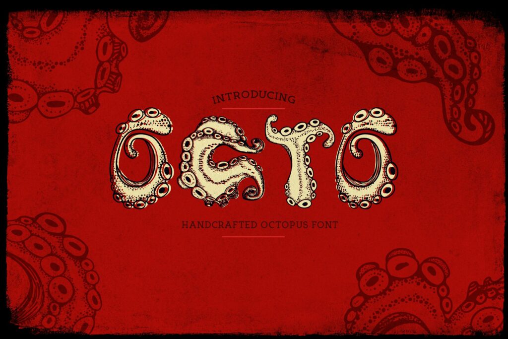 Octo - A hand lettering Octopus font – MasterBundles