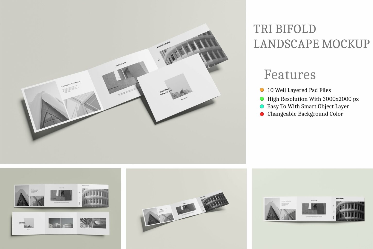 TRI FOLD LANDSCAPE MOCKUP – MasterBundles