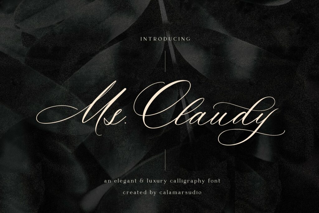 Ms Claudy | Wedding Calligraphy Font – MasterBundles