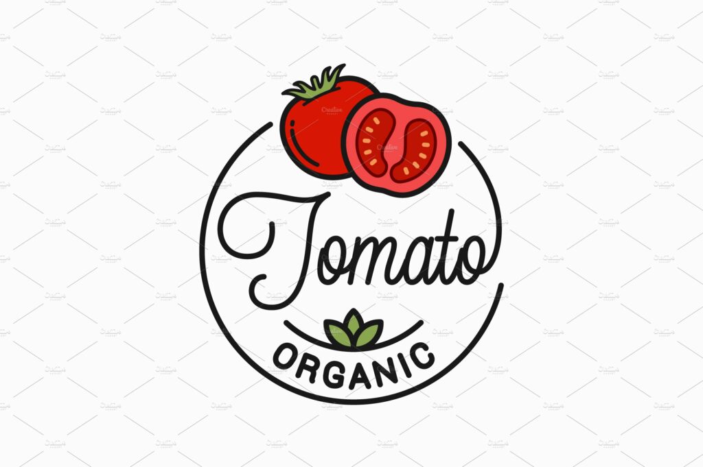 Tomato vegetable logo. – MasterBundles
