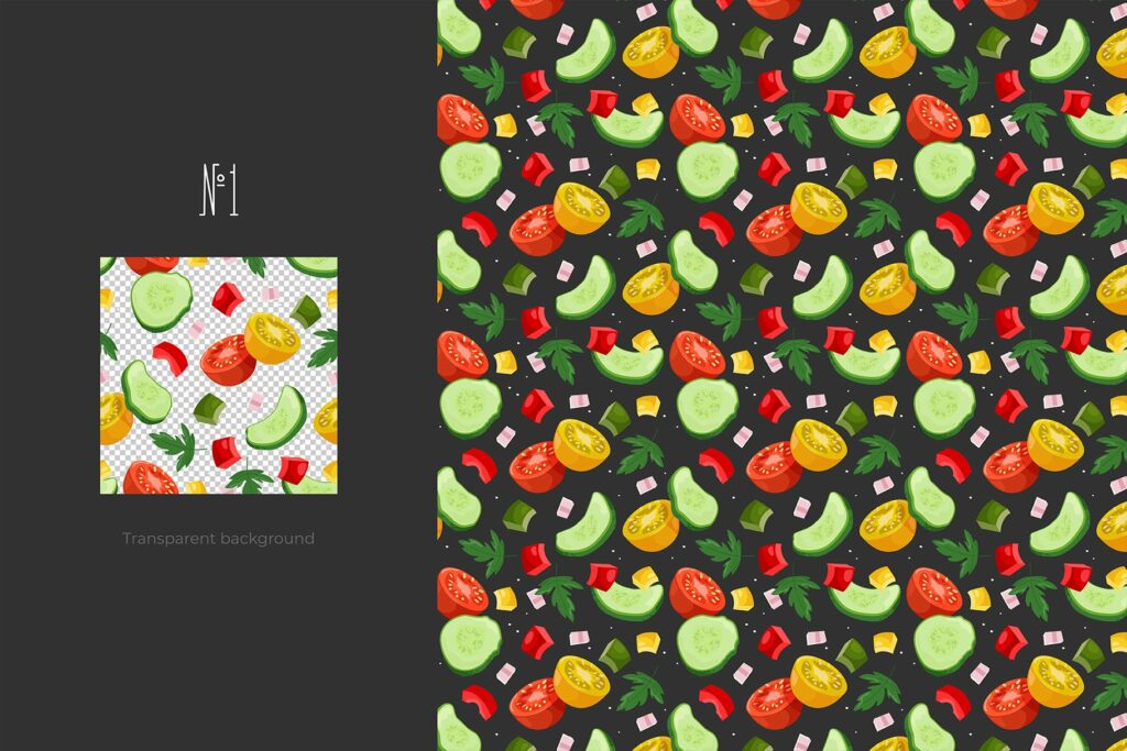 Tomatoes Vector Patterns – MasterBundles