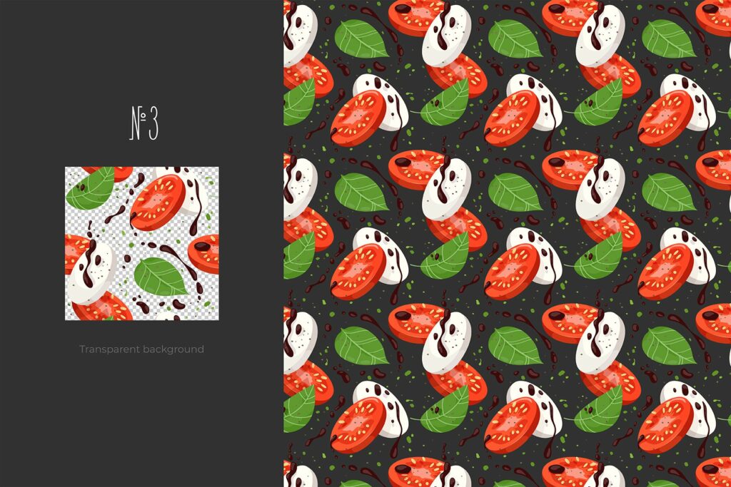 Tomatoes Vector Patterns – MasterBundles