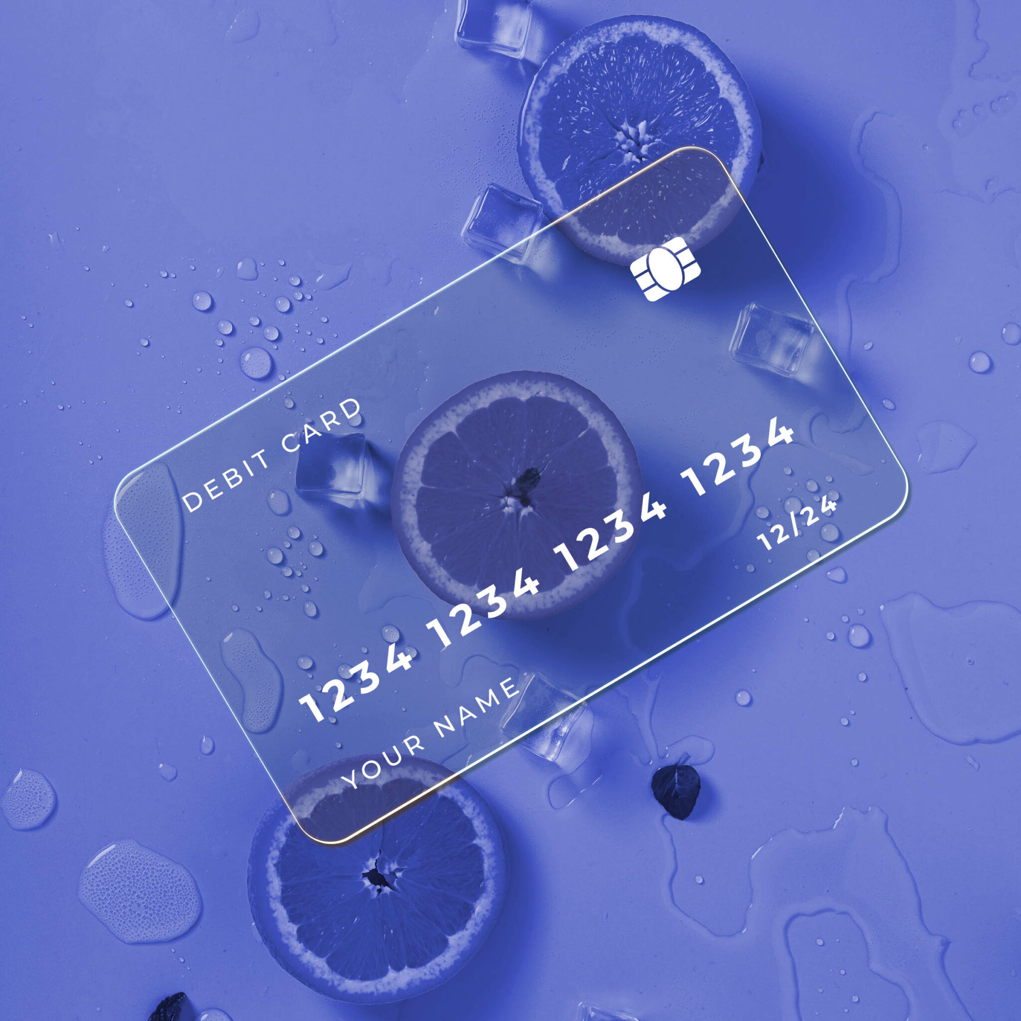 Transparent Debit card Mockup Template - MasterBundles