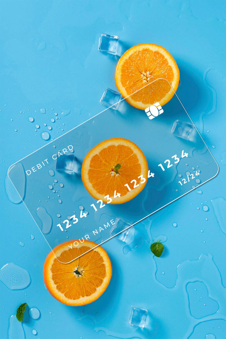 Transparent Debit card Mockup Template - MasterBundles